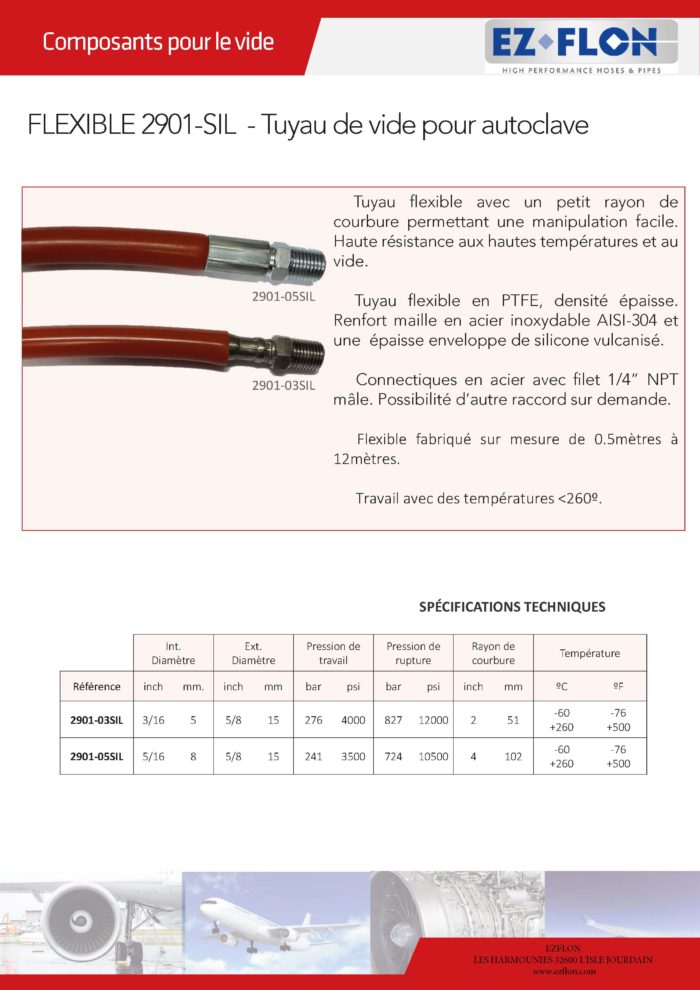 Tuyau Flexible pour Autoclave - EZ Flon